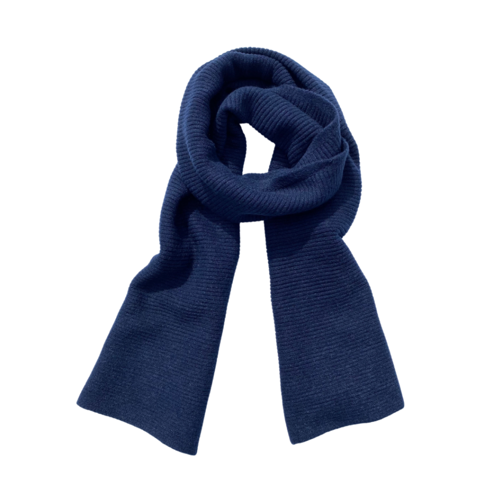 Navy Knitted Scarf – Nicola Sexton